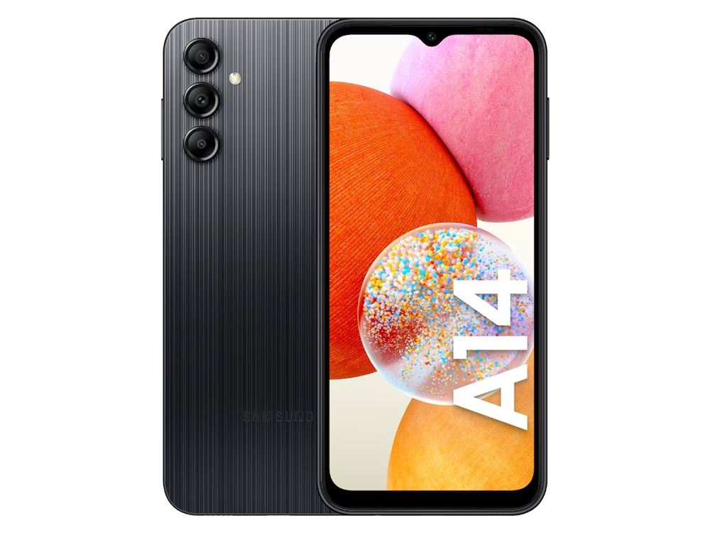 Samsung Galaxy A14 4G (64GB/Black) uden abonnement.