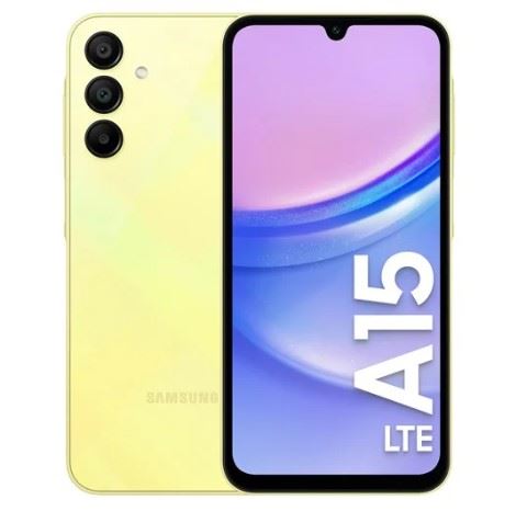 Samsung Galaxy A15 4G (128GB/Yellow) uden abonnement.